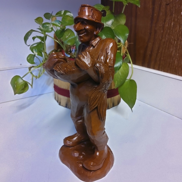 Red Mill Mfg. | Accents | Wetherbee Red Mill Mfg Fisherman Carved Resin ...